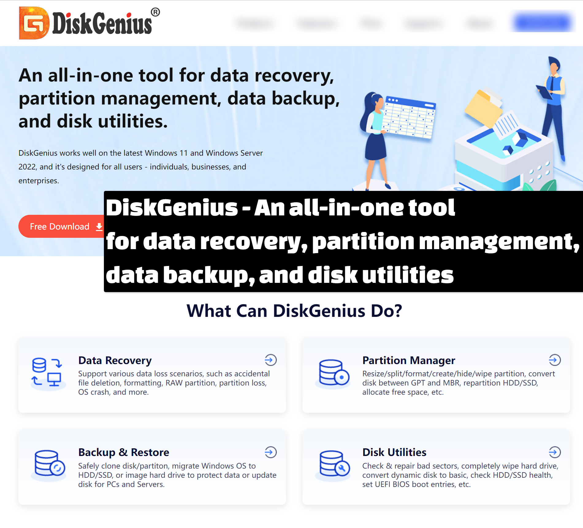 DiskGenius - An All-in-one Tool For Data Recovery, Partition Management, Data Backup, And Disk ...
